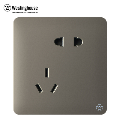 西屋(Westinghouse)开关插座面板维际系列挚友灰网络墙壁暗装86型