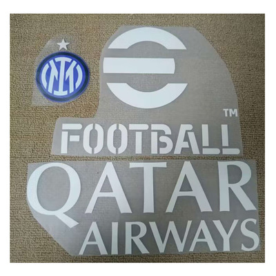 2025国米训练服赞助QATAR Airways和Football赞助热转印烫画