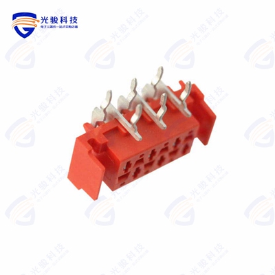 338070-6《CONN RCPT 6POS 0.1 TIN PCB R/A》