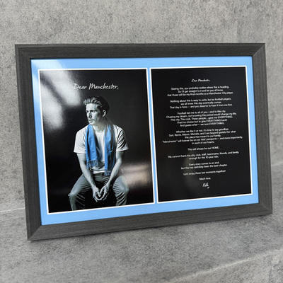 德布劳内告别信实木相框