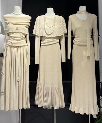 2025秋冬新款高品质气质飘带针织衫+高腰显瘦半身裙两件套套装女