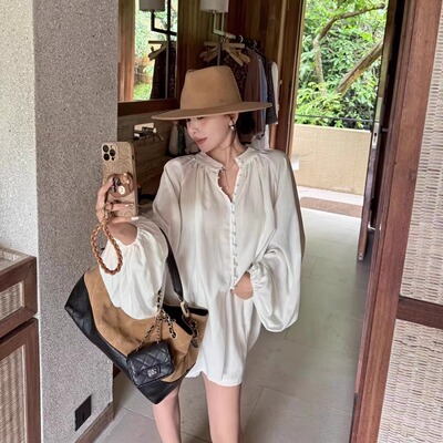休闲套装法式显瘦设计感衬衣短裙