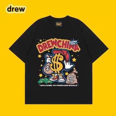 drew美式重磅纯棉宽松短袖T恤男