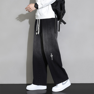 NANGAOFF潮牌大码直筒裤美式垂感潮流裤男士宽松运动裤加肥春秋季