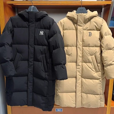 MLB男女情侣冬款时尚经典字母长款加厚保暖羽绒服 3ADJB1846