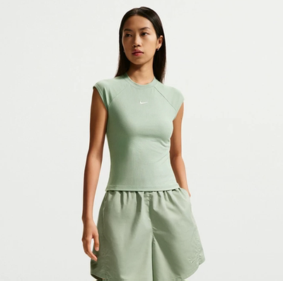 Nike耐克夏季女款CHILL紧身上衣休闲运动针织短袖背心IF0243-006