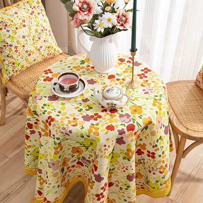 田园系列碎花棉麻桌布台面盖布