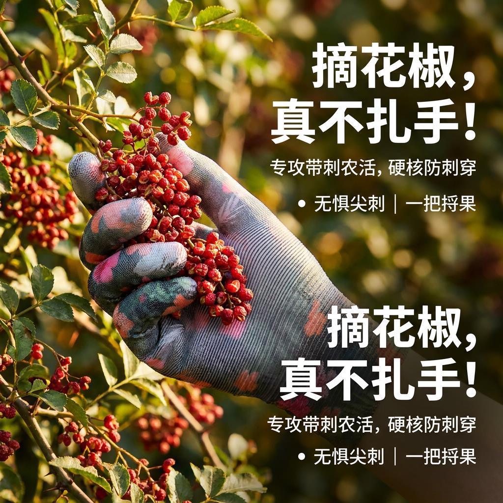 摘花椒专用手套防扎防刺防滑透气园艺薄款耐用耐磨劳保透气不闷手