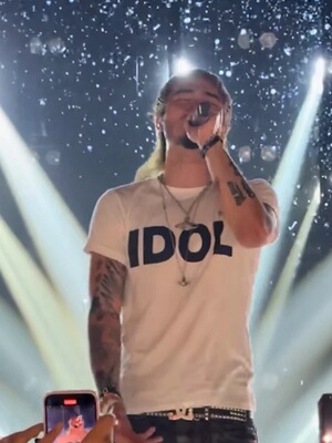 2026年 KT2 TOUR巡演IDOL 偷米同款印花说唱短袖T恤美式复古宽松