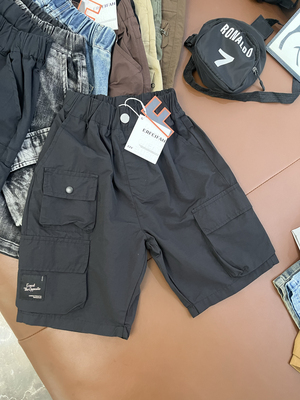 尔菲梵EC潮牌EFF夏天季款男中大童工装口袋5五分短中运动速干裤子