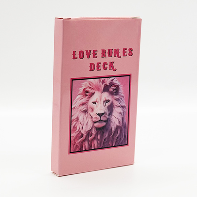 爱之符文如尼符文卡Love Runes Deck 粉色狮子 24张 英文卡牌游戏
