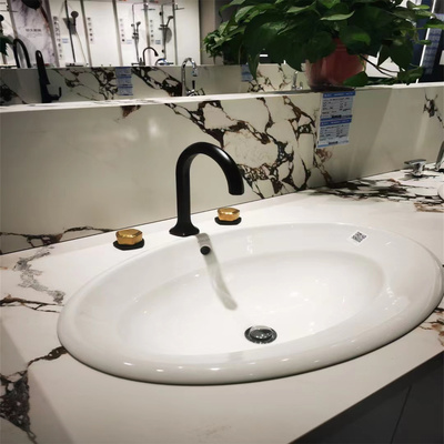 科勒修边台上盆带龙头孔