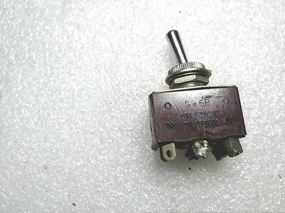 拆机日本原装NKK nikkai（日开）S-6B 6脚2档 大钮子开关 250V 5A