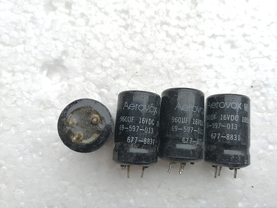 美国摩罗利MALLORY透明皮 黑皮 16v 960uf 代1000uf 立式发烧电容