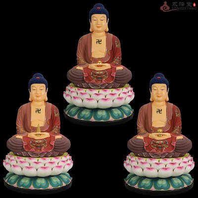 中式多款居家佛堂三宝佛阿弥陀佛释迦牟尼佛药师佛三世佛佛像摆件