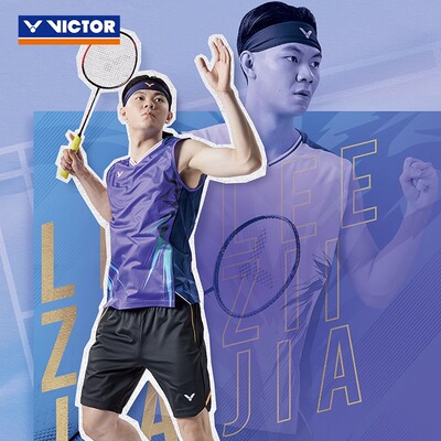 2025victor胜利羽毛球服男女大赛运动服李梓嘉同款专业短袖T50007