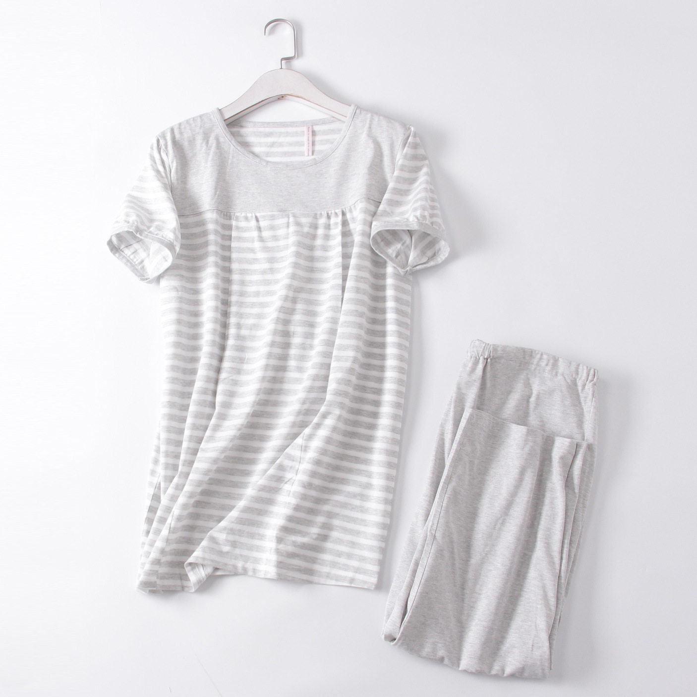日系夏季凉爽哺乳家居服孕妇家居服套装 喂奶服月子服哺乳衣NK001