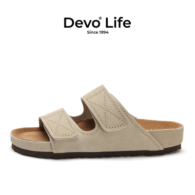Devo夏季百搭一字拖鞋