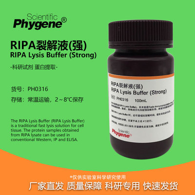 RIPA裂解液蛋白细胞组织实验