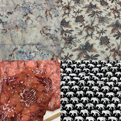 蚕之语桑蚕丝服装零布料花色面料