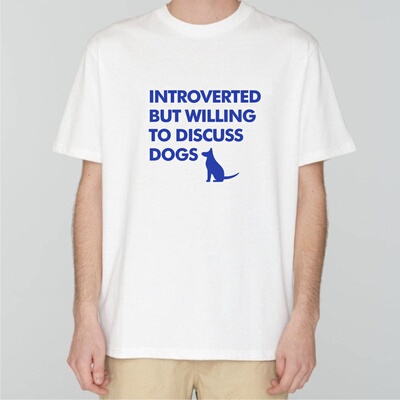 DOGS字母印花情侣装短袖T恤男女