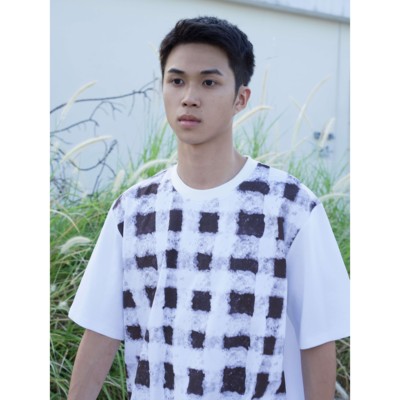 wave系列咖色全棉短袖针织T恤