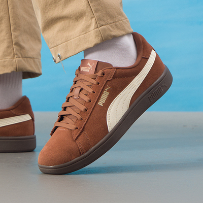 彪马男鞋女鞋官方正品PUMA Smash 3.0棕色板鞋2026春季运动休闲鞋