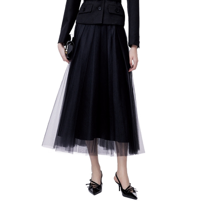 Migaino曼娅奴半身裙A字长裙优雅