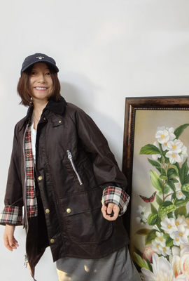 现货Barbour Lynne男女油蜡夹克钟小姐OS bedale涂蜡外套lwx1506