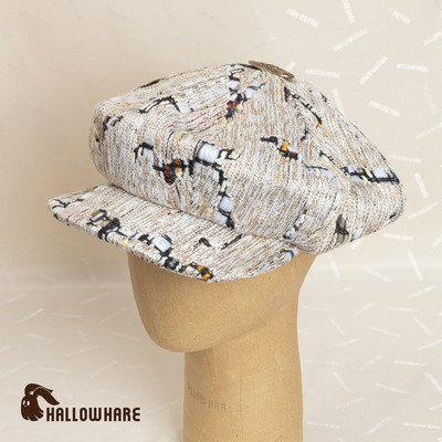 复古文艺感多重工艺报童帽