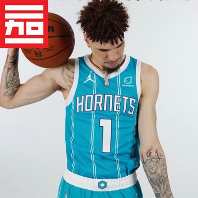 JordanNBA夏洛特黄蜂鲍尔1号球衣