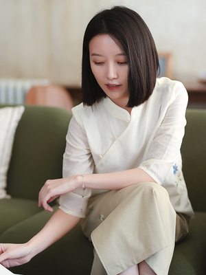 前世今生直身型轻中式七分袖