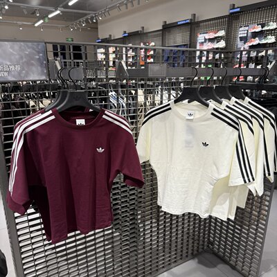 ADIDAS阿迪达斯2026女子运动休闲修身短袖T恤上衣KY5092 KY5093