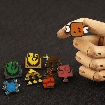 FooLii孚狸自制怪物猎人金属徽章荒野道具便携食料胸针扣pins配饰