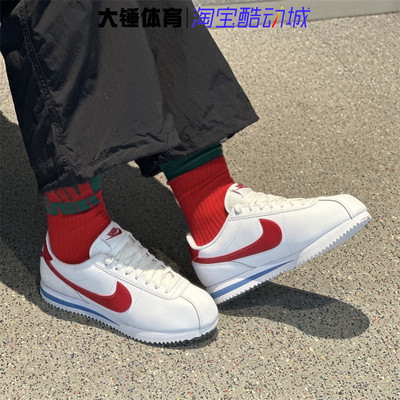 Nike/耐克Cortez白红复古百搭低帮休闲阿甘鞋跑步鞋DN1791-108