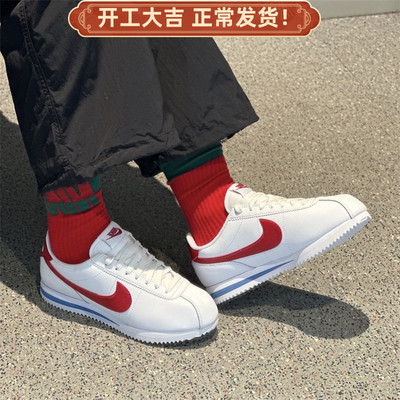 Nike/耐克Cortez白红复古百搭低帮休闲阿甘鞋跑步鞋DN1791-108