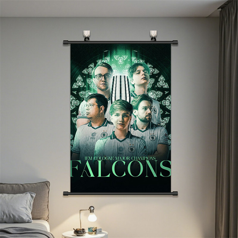 falcons猎鹰科隆Major夺冠海报NiKo挂画卷轴反恐精英CS装饰画定制