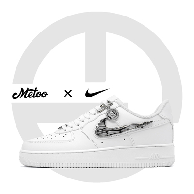 迷途定制球鞋 Nike/耐克 Air Force 1 液态金属空军一号低帮板鞋