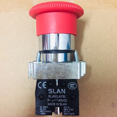 上海三利 蘑菇头急停按钮开关 SLA5 XB2-BS542C 施耐德款 银点