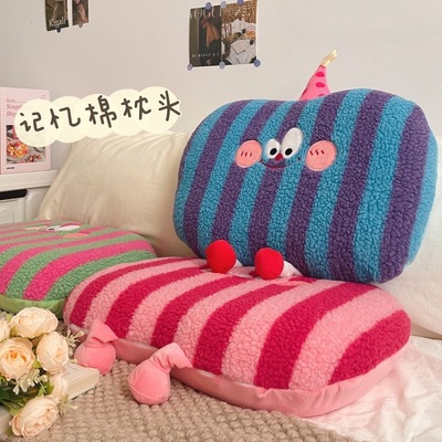 记忆棉枕头枕芯肚枕超柔护颈椎午睡枕专用学生男女肚皮低枕头睡觉