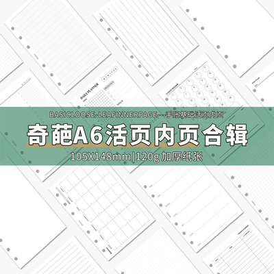 奇葩a6内页手账本记账替芯法文格