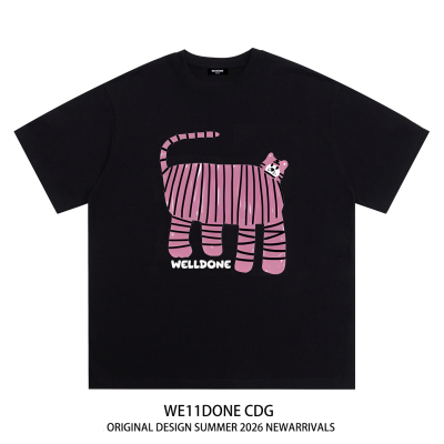 WE11DONECDG趣味老虎短袖t恤