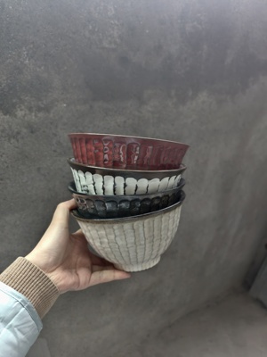 四色面碗 高颜值6寸高足碗面碗馄饨碗菜碗汤碗粥碗甜品碗