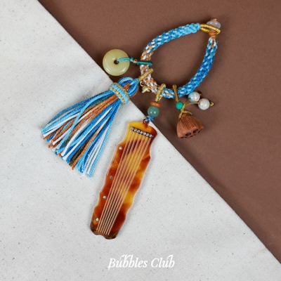 丝桐长乐古琴流苏包挂件新中式