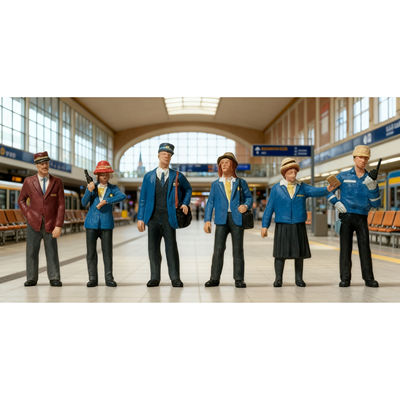 久安铁道 仿真人物 微缩小人 1:87 PREISER 10213 荷兰铁路员