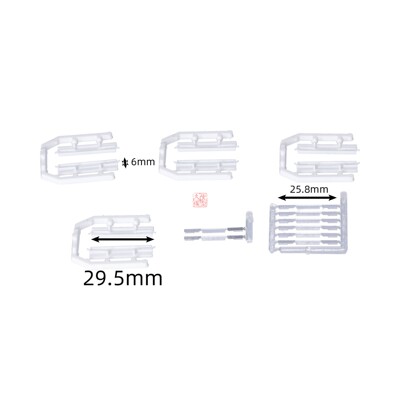 Herpa拼装卡车 1:87 054706 后保险杠KRONE+尾灯 白x8