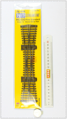 久安铁道 PECO 专业火车轨道CODE75 SL-190 12度交叉 双开 绝缘