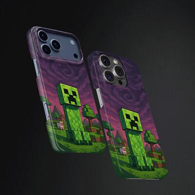 苦力怕像素画硬壳磨砂磁吸手机壳适用苹果iphone17promax华为P80ULTRAVIVOX200S三星S25PLUS荣耀500pro