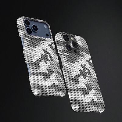 迷彩蜂窝网点硬壳磨砂磁吸手机壳适用苹果iphone17promax华为VIVOX200SVIVOX300PROMATE70PRO+VIVOX200PROMIN