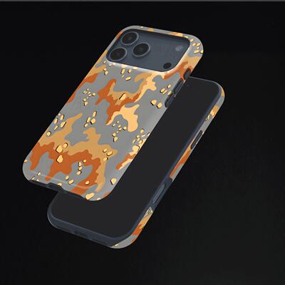 迷彩橙黄灰斑纹硬壳磨砂磁吸手机壳适用苹果iphone17promax华为mate80pro荣耀400PROP70PROVIVOX200PROMINI